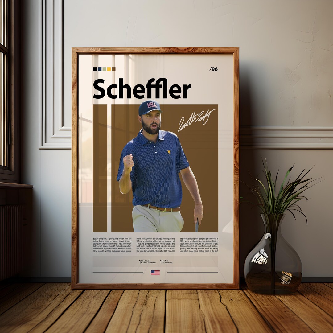 Scottie Scheffler Poster, Golf Poster, Motivational Poster, Sports ...