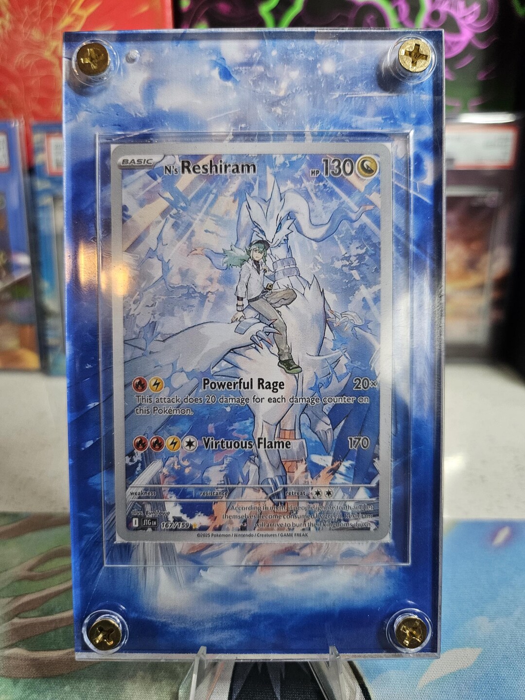 Pokemon N's Reshiram - 167/159 - SV09: Journey Together Extended Art ...