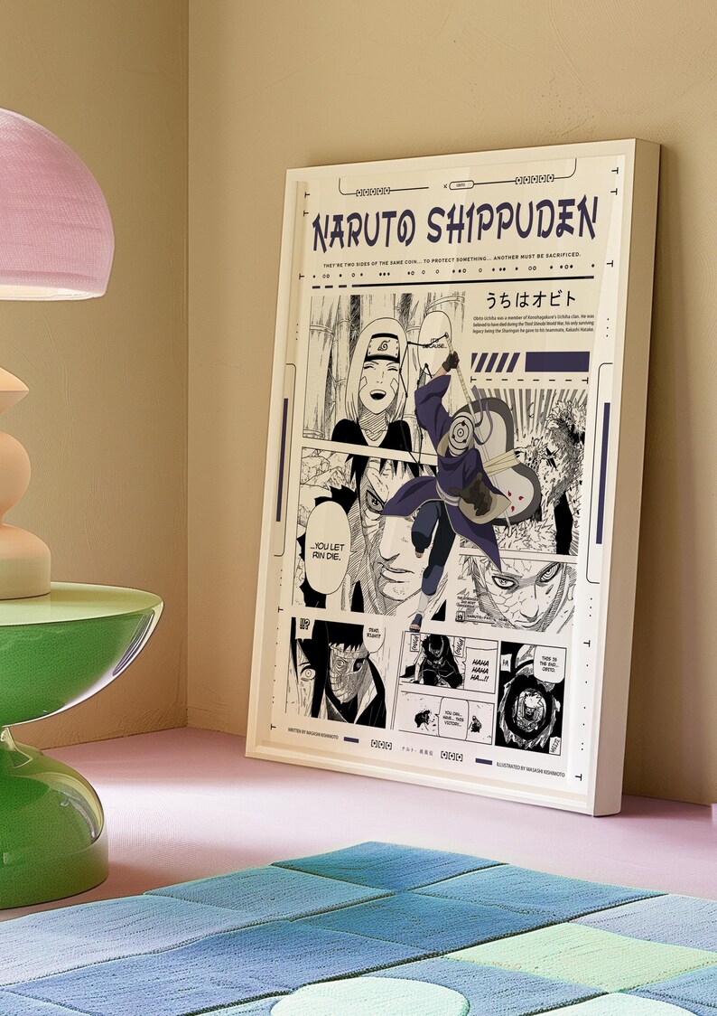 Naruto Shippuden Anime Poster - Obito Uchiha Poster - Naruto Manga ...