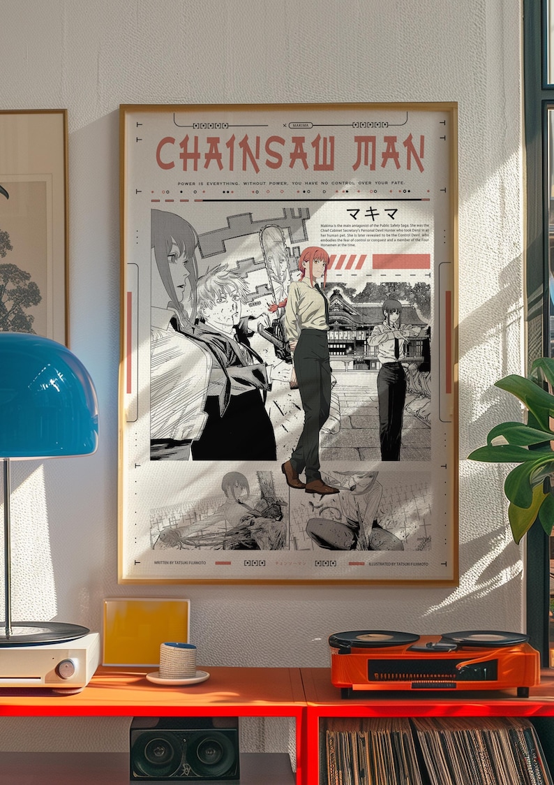 Chainsaw Man Anime Poster - Makima Poster - Curated Manga Panels ...