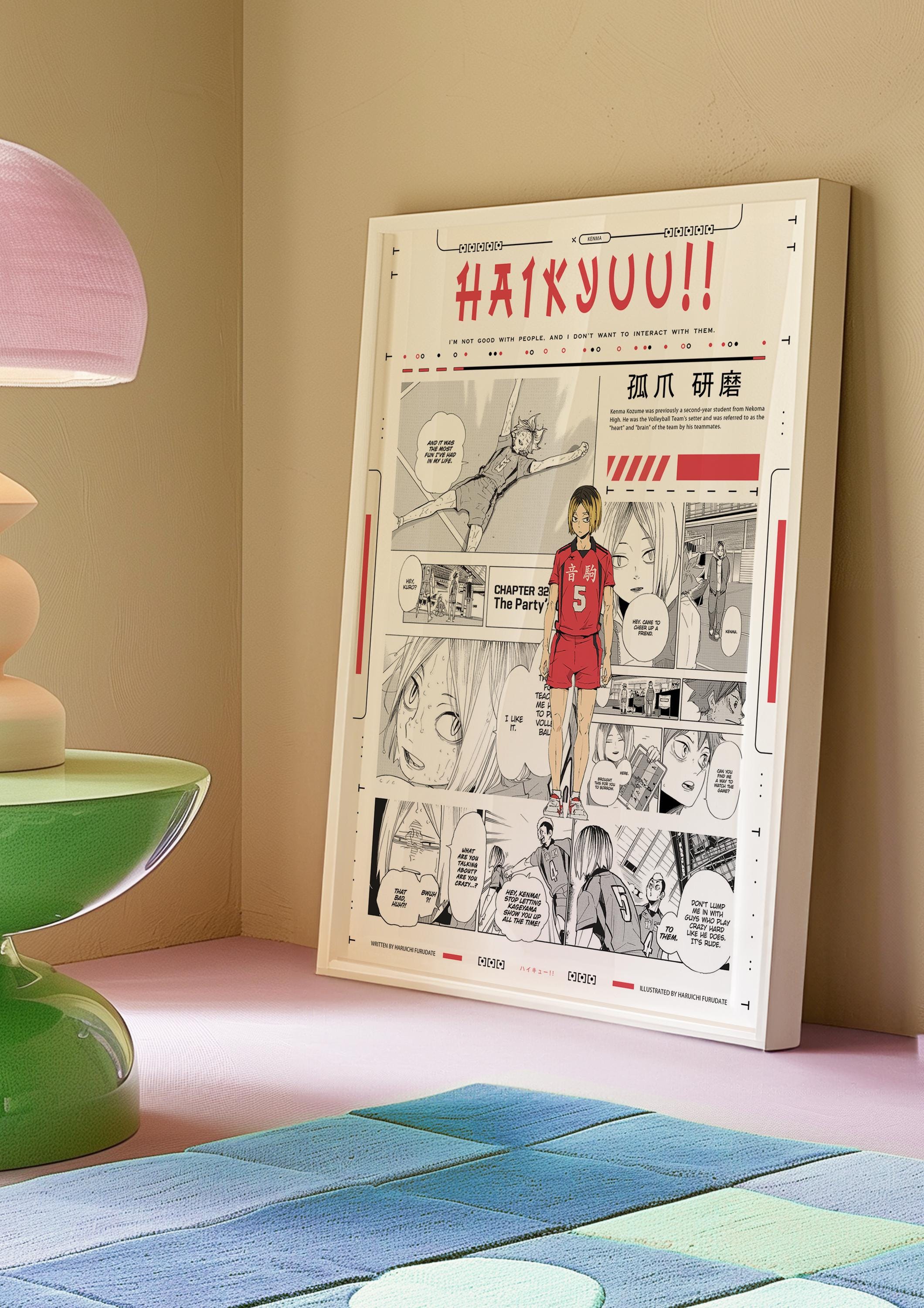Haikyuu Anime Poster - Kenma Kozume Poster : Nekoma High - Japanese ...