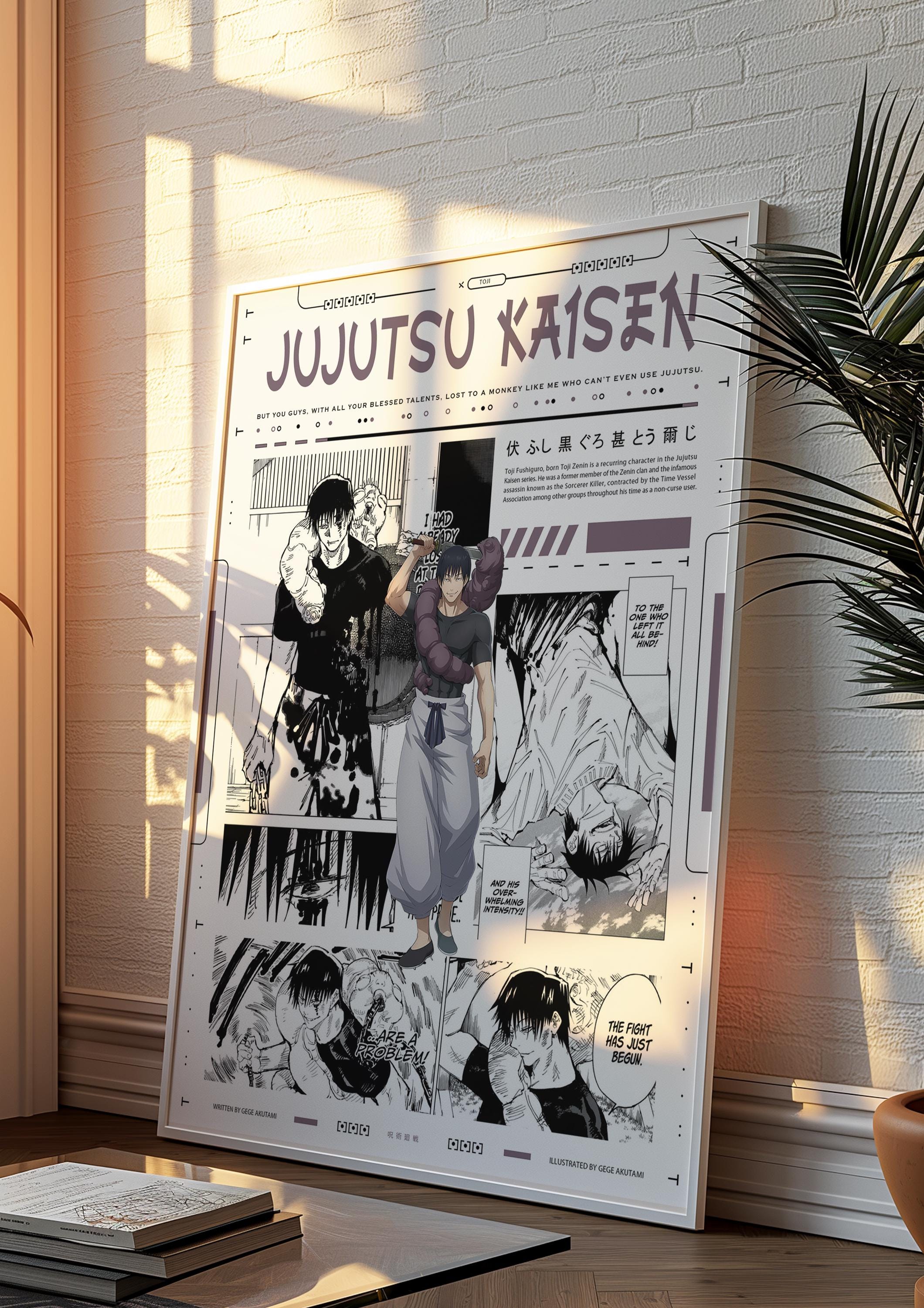 Jujutsu Kaisen Poster - Toji Fushiguro Poster - Jujutsu Kaisen Anime ...