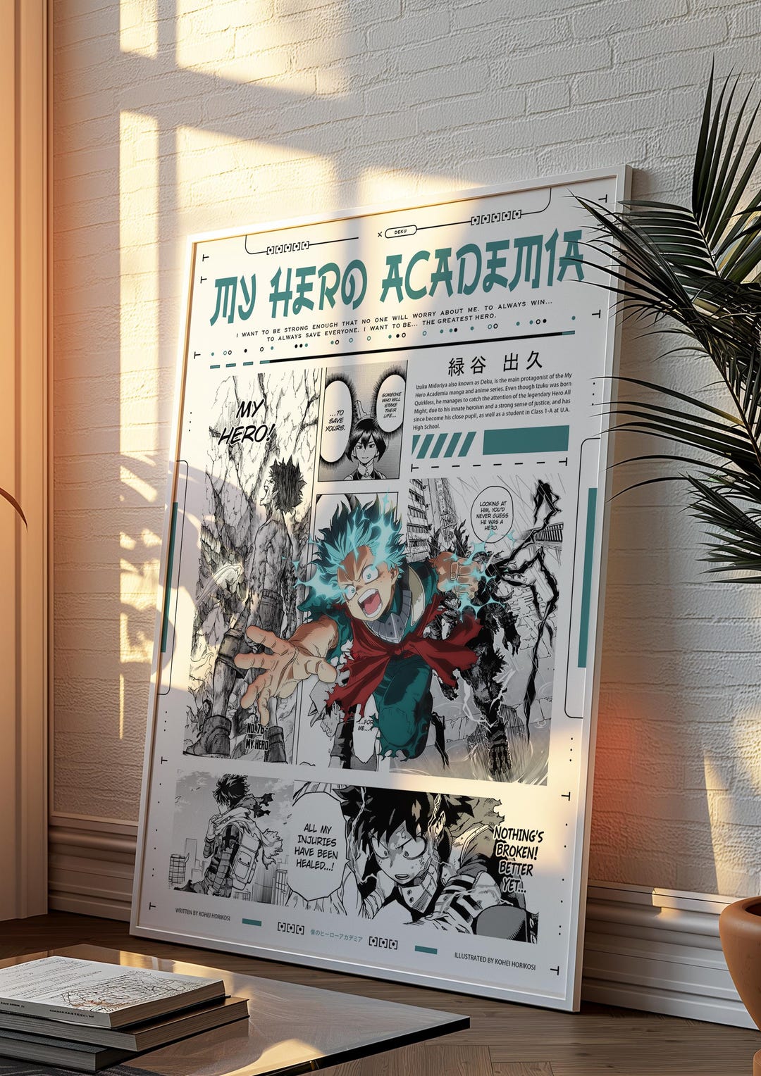 My Hero Academia Anime Poster - Deku izuku Midoriya Poster - MHA Anime ...