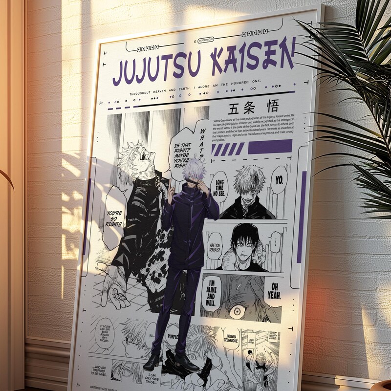 Gojo Satoru Manga Panels - Etsy