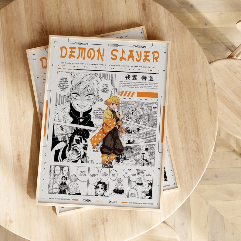 Demon Slayer Wall Art - Zenitsu Agatsuma Art Print - Demon Slayer ...