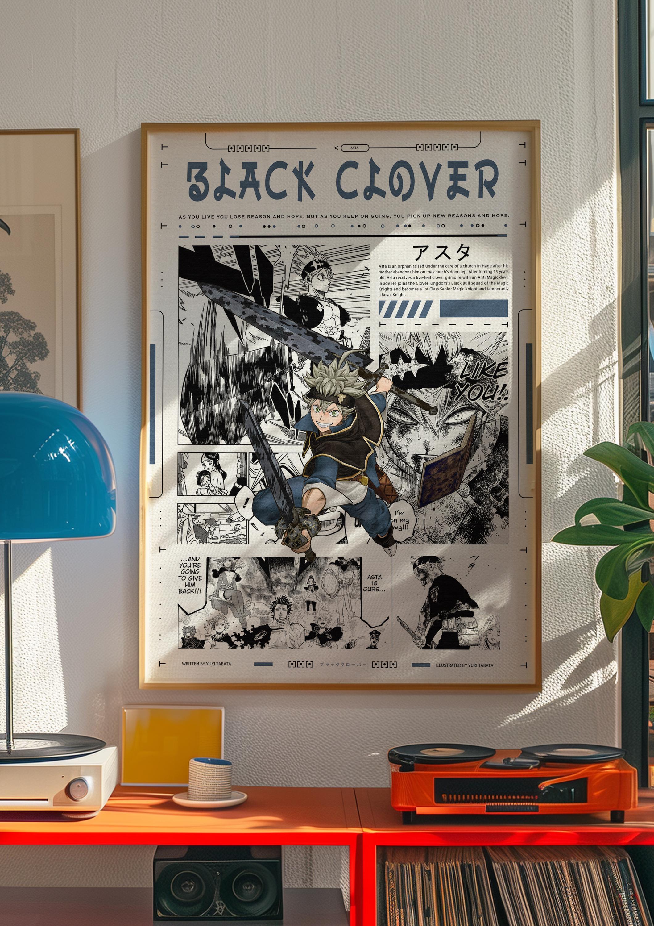 Black Clover Anime Poster - Asta Poster - Black Clover Manga Poster ...