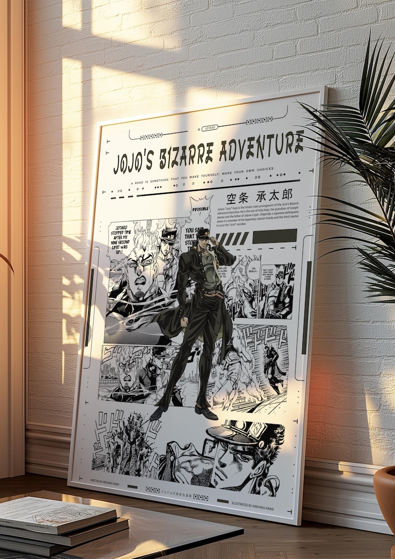 Jojo’s Bizarre Adventure Poster - Jotaro Kujo - Jojo Bizarre Adventure ...