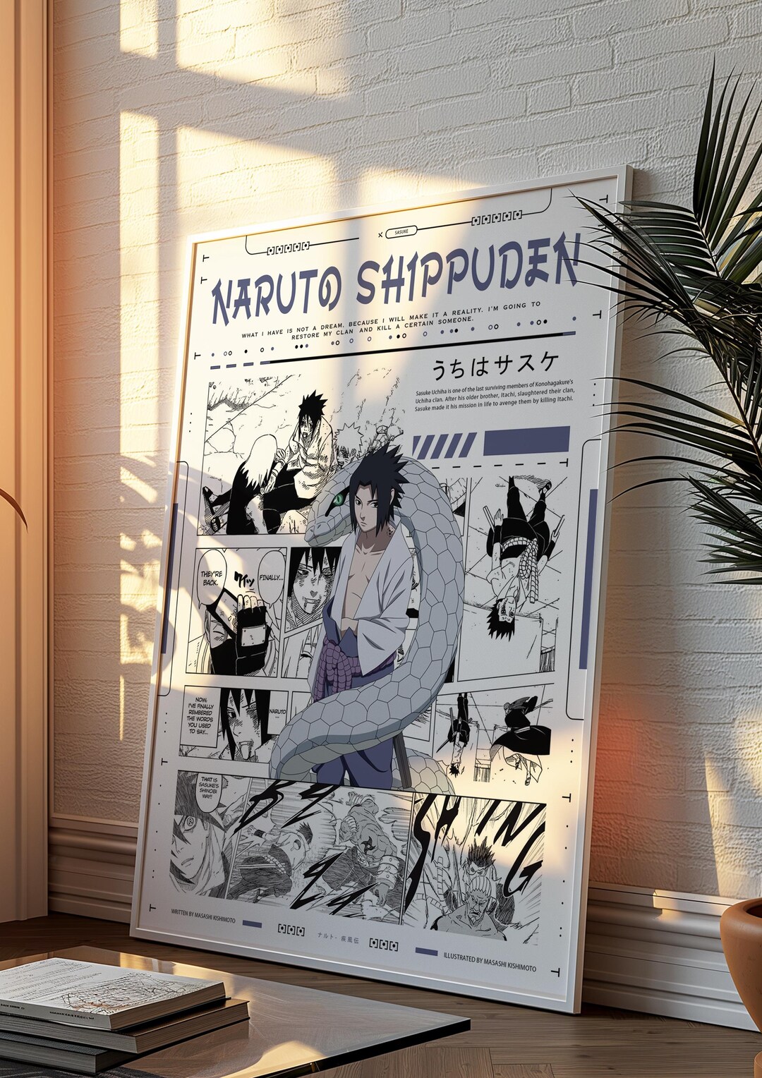 Naruto Shippuden Anime Poster - Sasuke Uchiha Poster - Naruto Manga ...