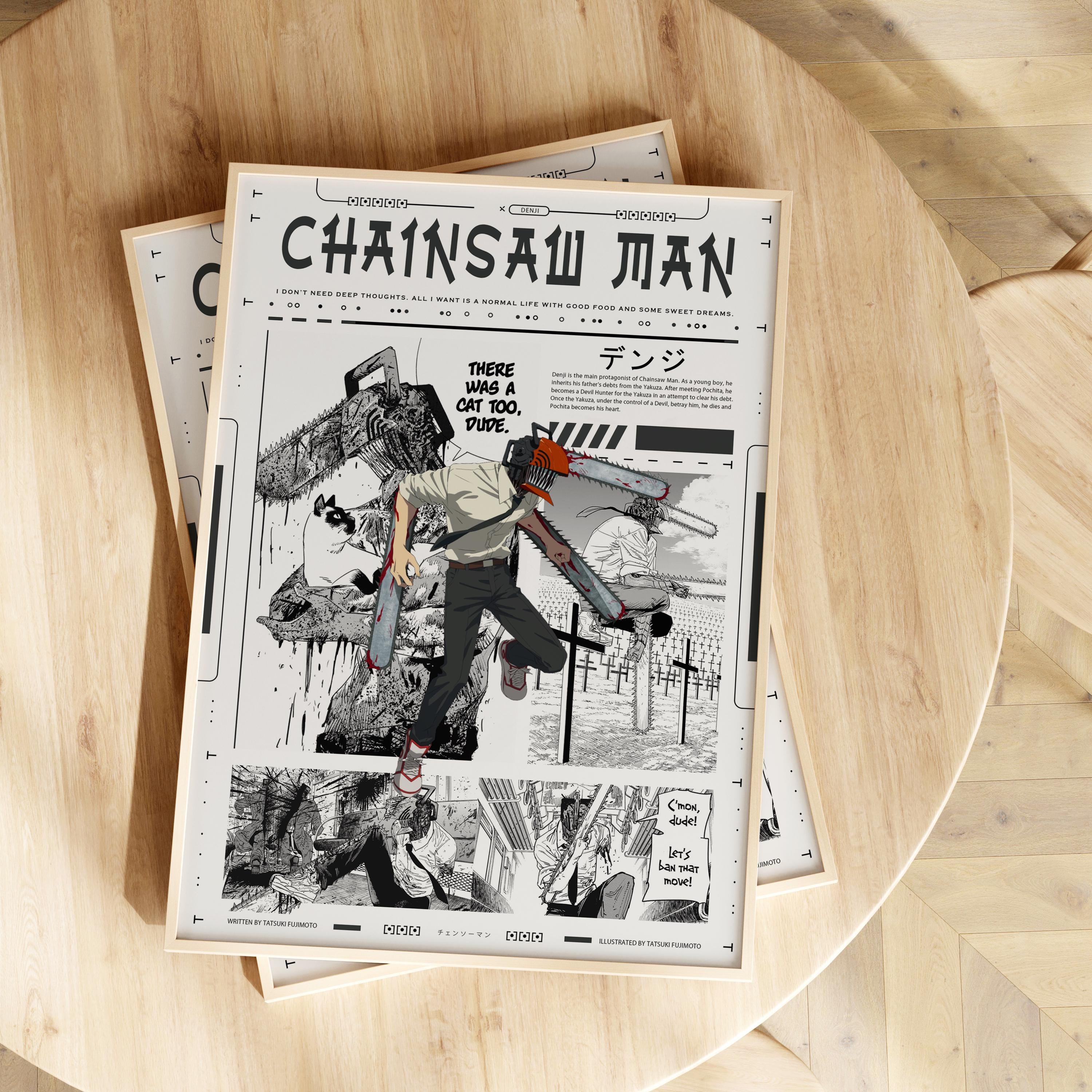 Chainsaw Man Anime Poster - Denji Poster - Curated Manga Panels ...