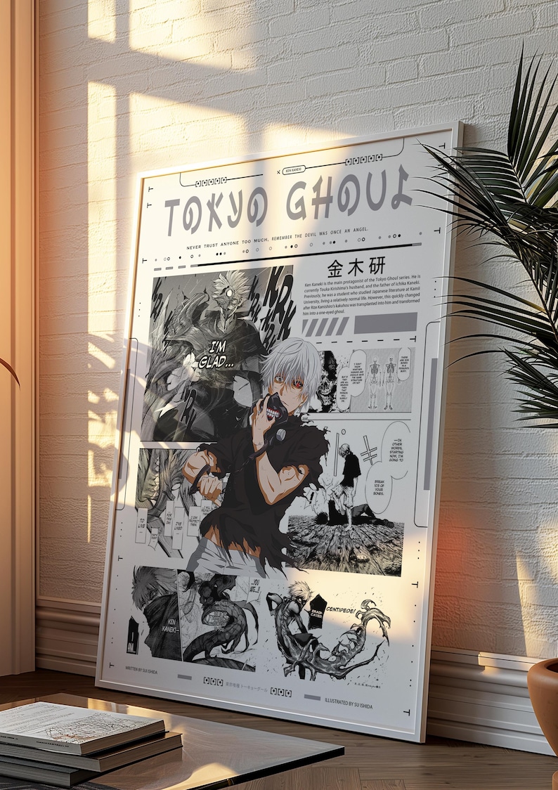Tokyo Ghoul Anime Poster - Ken Kaneki Poster - Kaneki Tokyo Ghoul ...