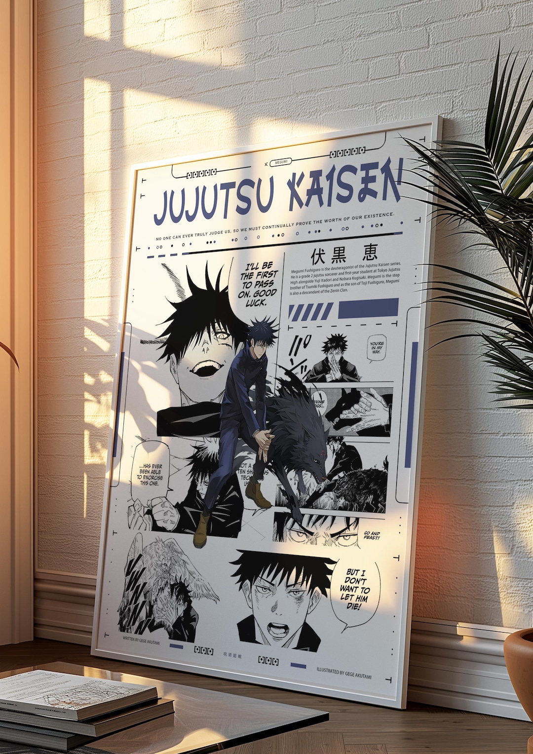 Jujutsu Kaisen Poster - Megumi Fushiguro Poster - Jujutsu Kaisen Anime ...