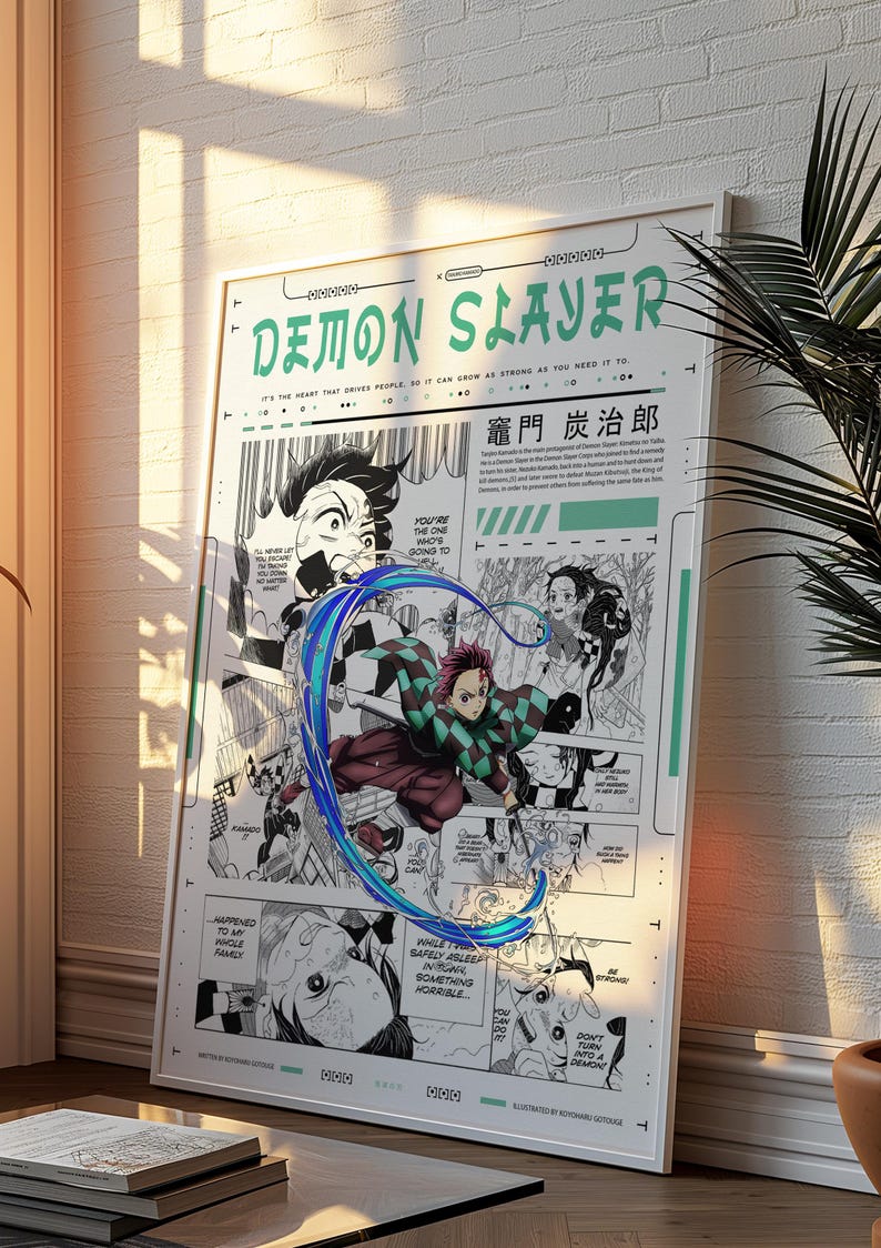 Demon Slayer Wall Art - Tanjiro Kamado Art - Demon Slayer Art Print ...
