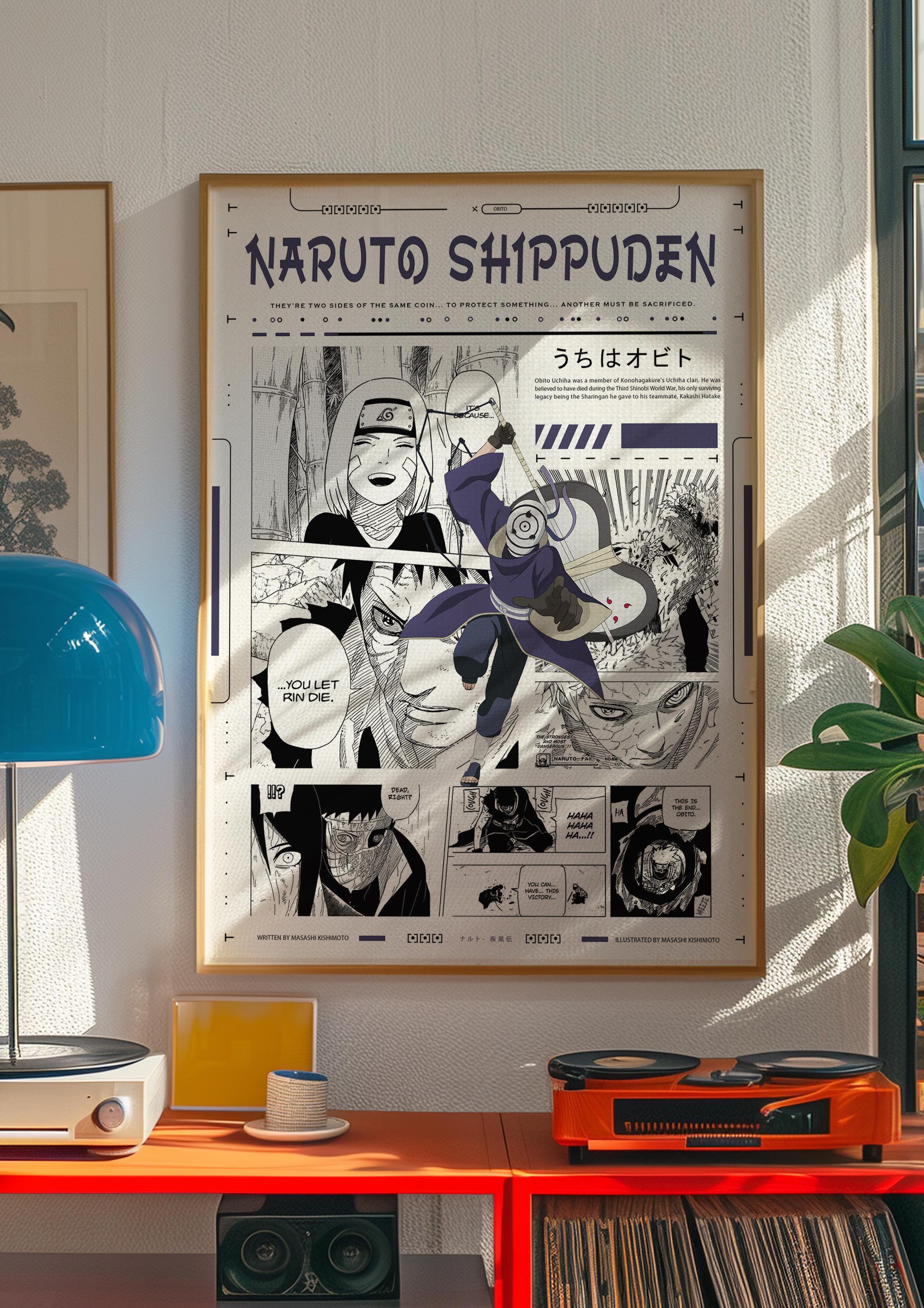 Naruto Shippuden Anime Poster - Obito Uchiha Poster - Naruto Manga ...