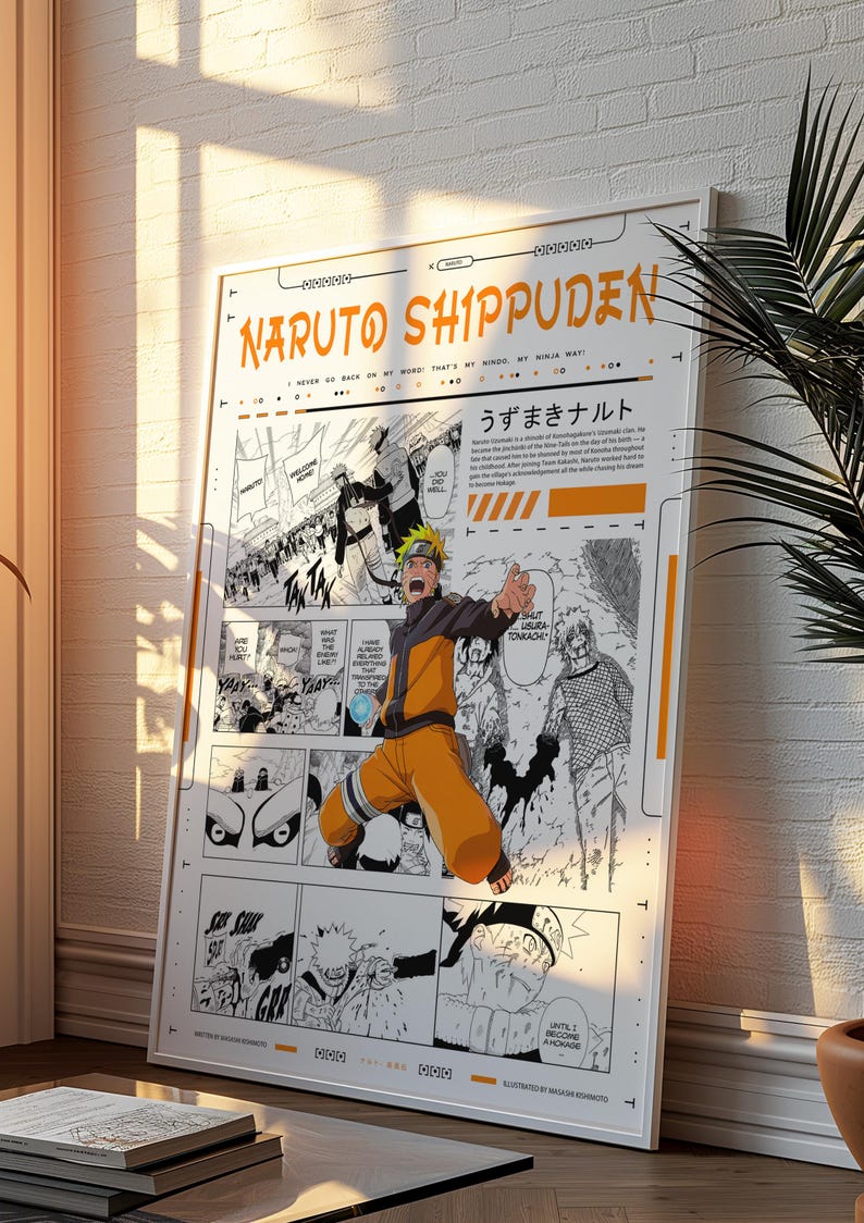 Naruto Shippuden Anime Poster - Naruto Uzumaki Poster - Naruto Manga ...