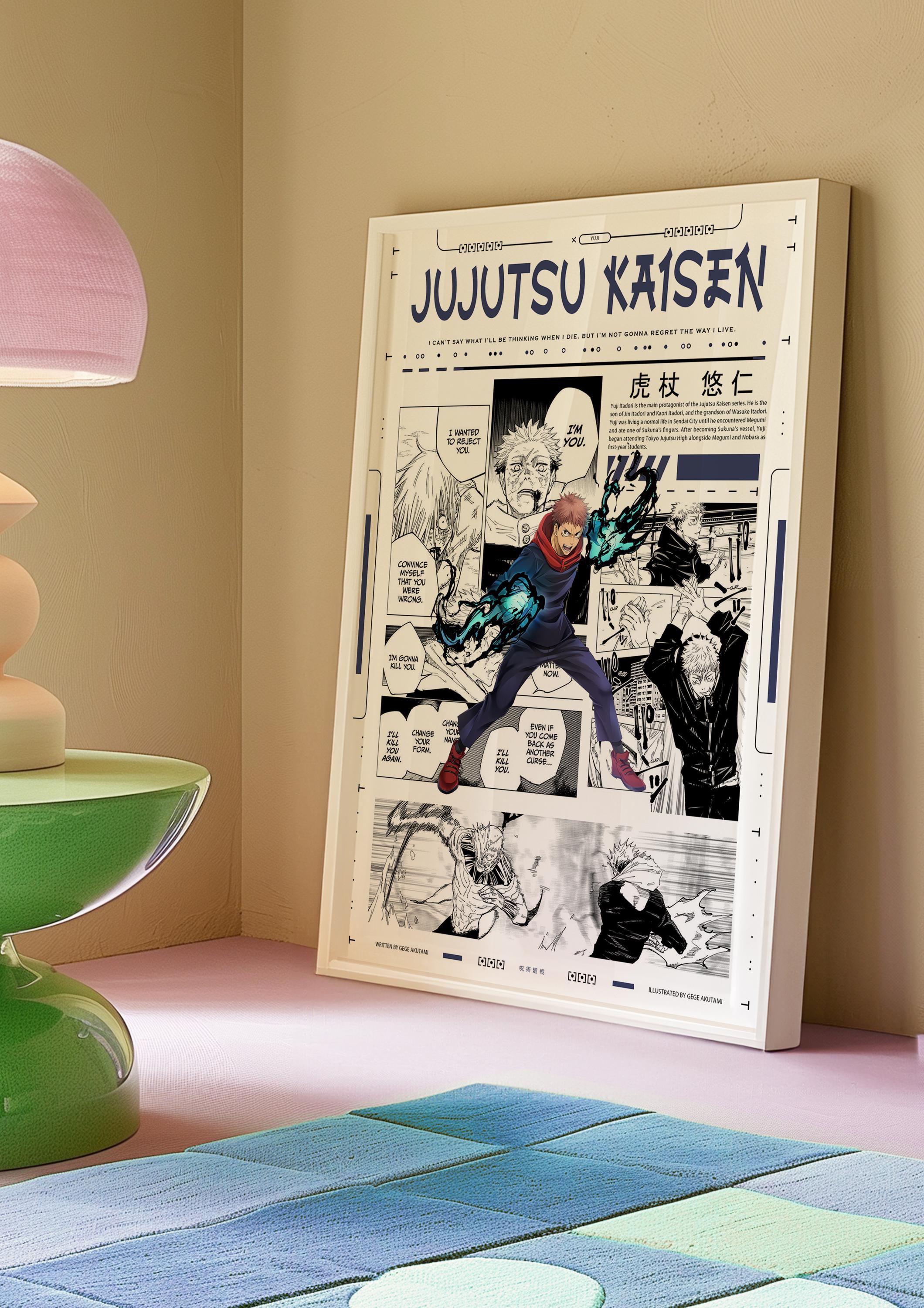 Jujutsu Kaisen Poster - Yuji Itadori Poster - Jujutsu Kaisen Anime ...
