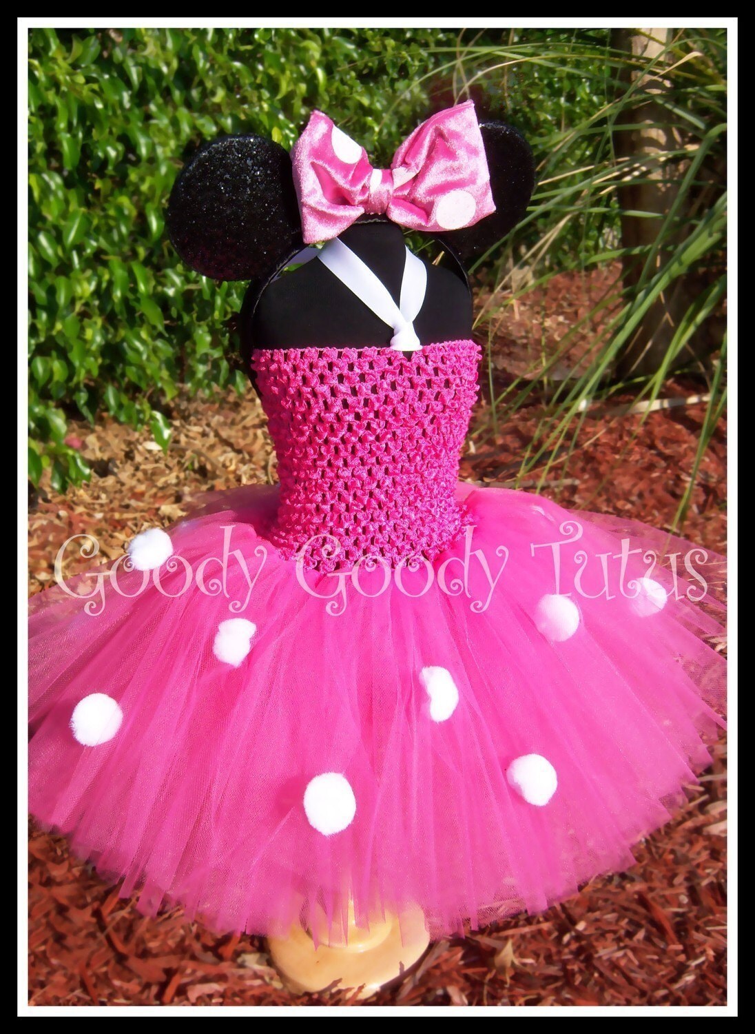 LITTLE MISS MINNIE Pink Crocheted Tutu Dress and Mouse Ears | Etsy