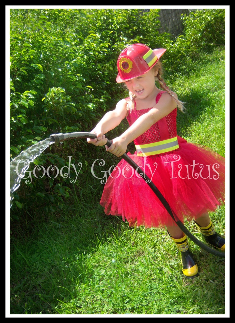 FIREBALL Firefighter Inspired Tutu Dress Up to Girls 4-6T | Etsy