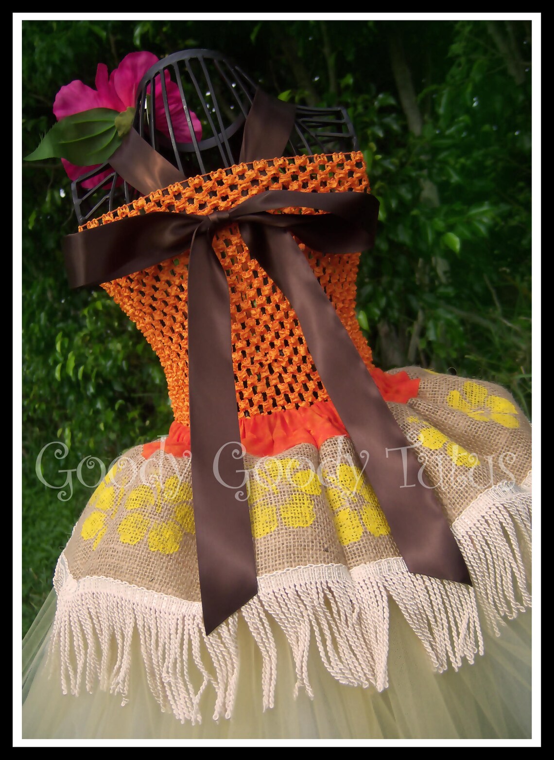 POLYNESIAN PRINCESS Moana Inspired Tutu Dress With Flower Hair Clip - Etsy