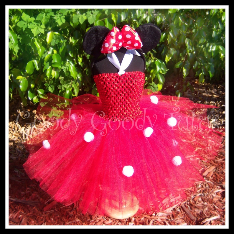 LITTLE MISS MINNIE Pink Crocheted Tutu Dress and Mouse Ears - Etsy