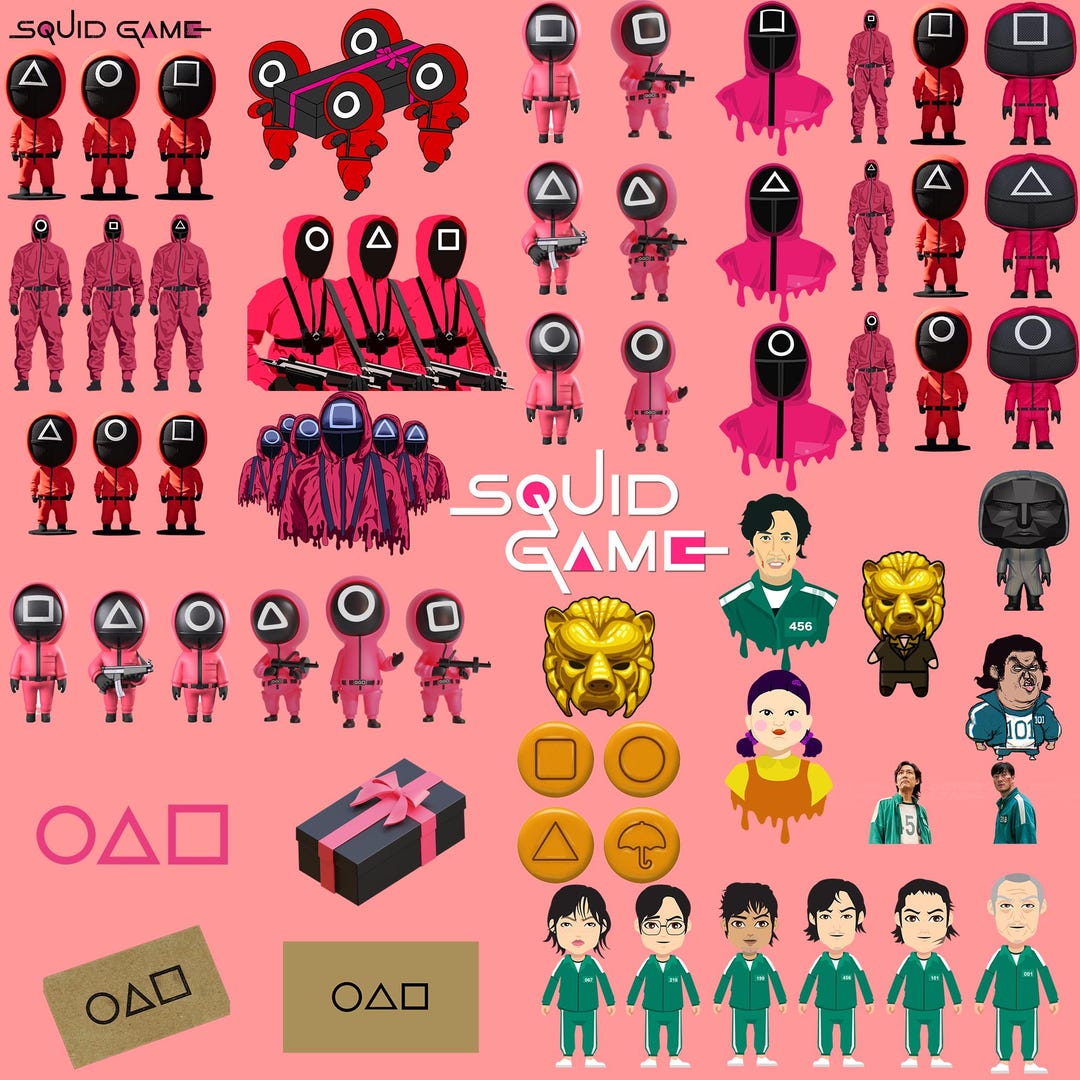 Squid Game Guards Png Design, Squid Game Bundle Png ,Clipart Bundle ...