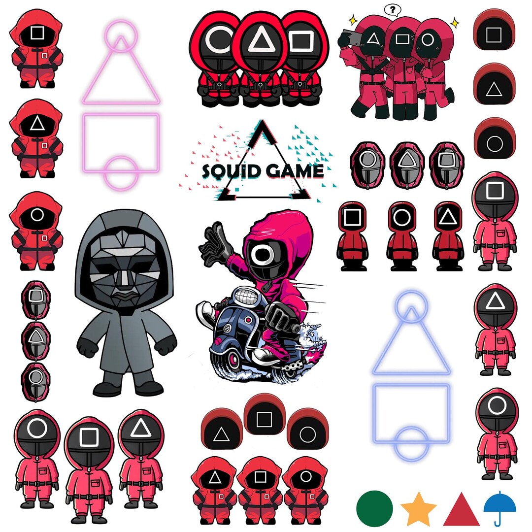Squid Game Guards Png Design, Squid Game Bundle Png ,clipart Bundle ...