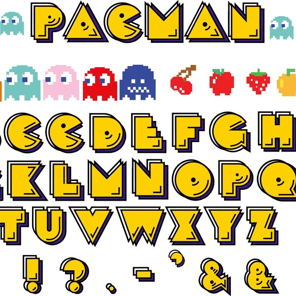 Pacman Svg - Etsy