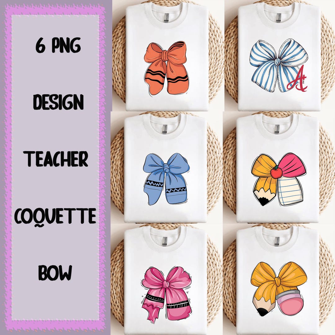 Coquette Teach PNG, Bow Teacher Png, Bows Teach PNG, Varsity Teach Png ...