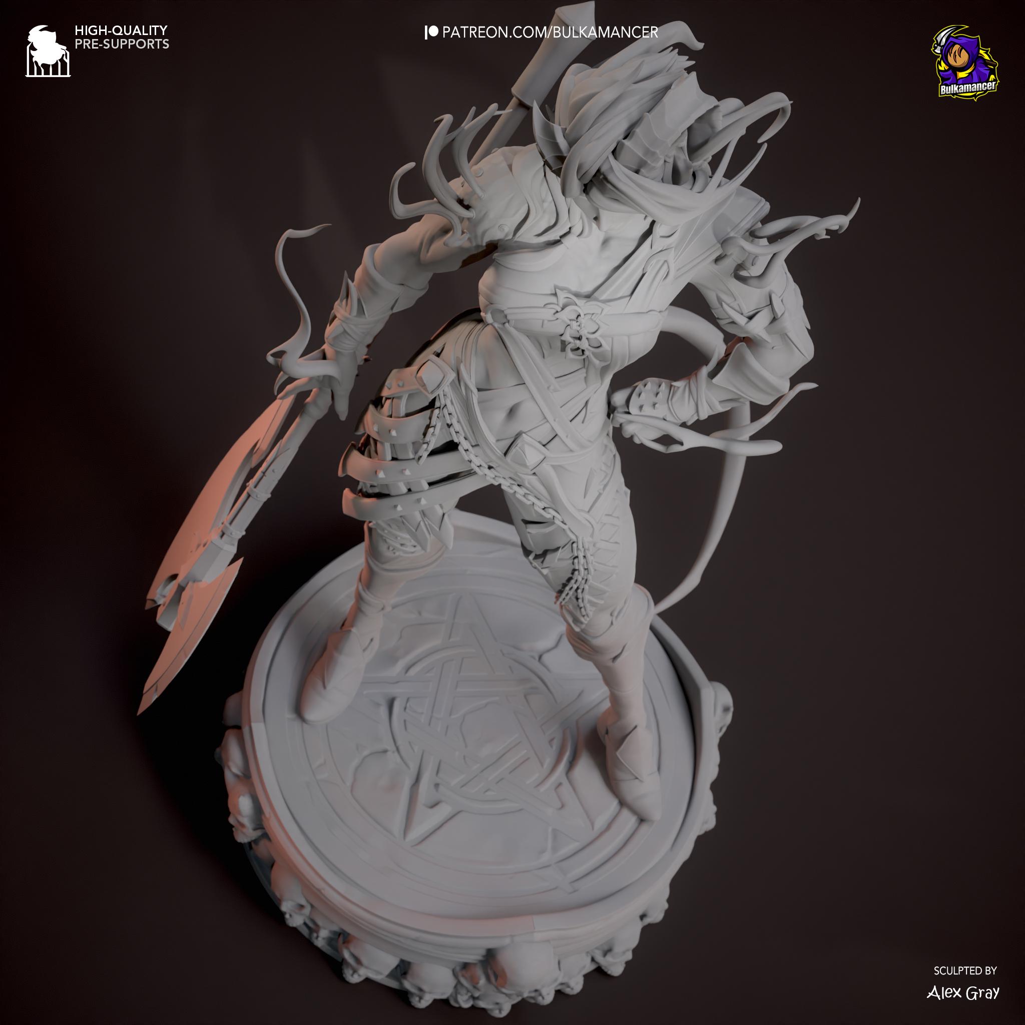 Karlach Resin Model Kit - 3D Printed Gaming Fan Art | Unpainted ...