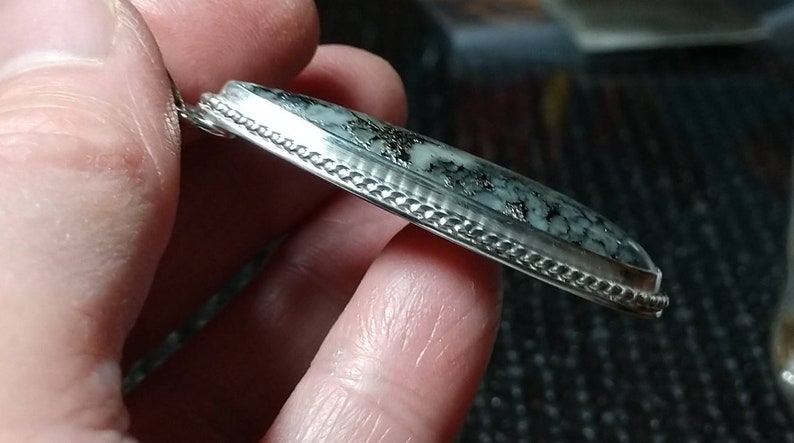 Rare Michigan Snowflake Mohawkite Pendant - Etsy