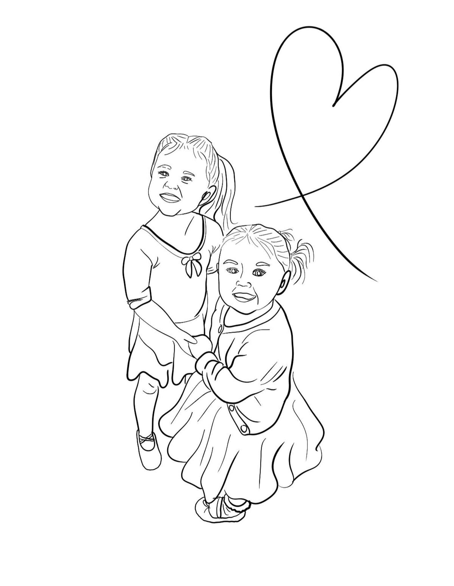 Digital Personalised Fine Line Portraits - Etsy