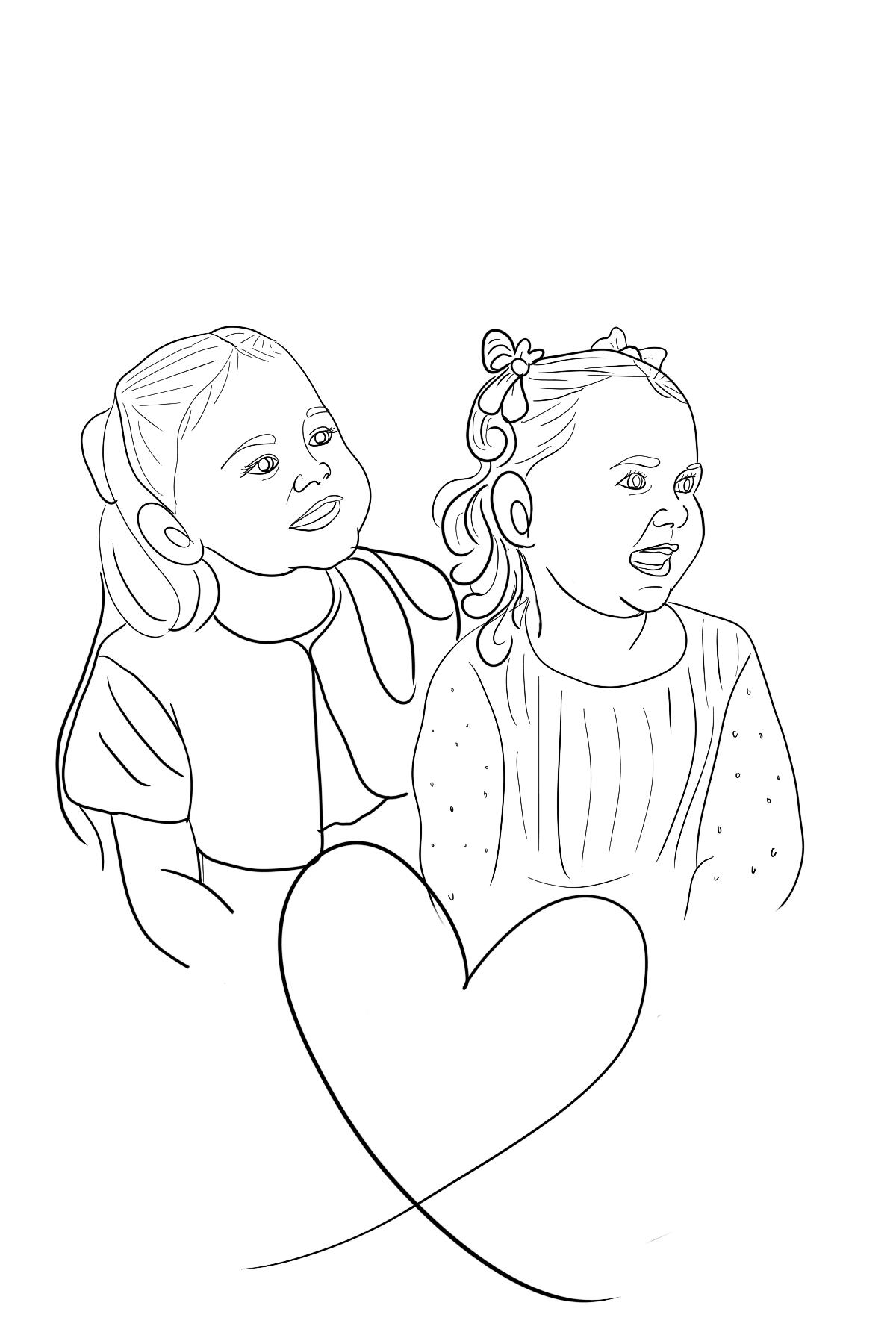 Digital Personalised Fine Line Portraits - Etsy