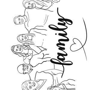 Digital Personalised Fine Line Portraits - Etsy