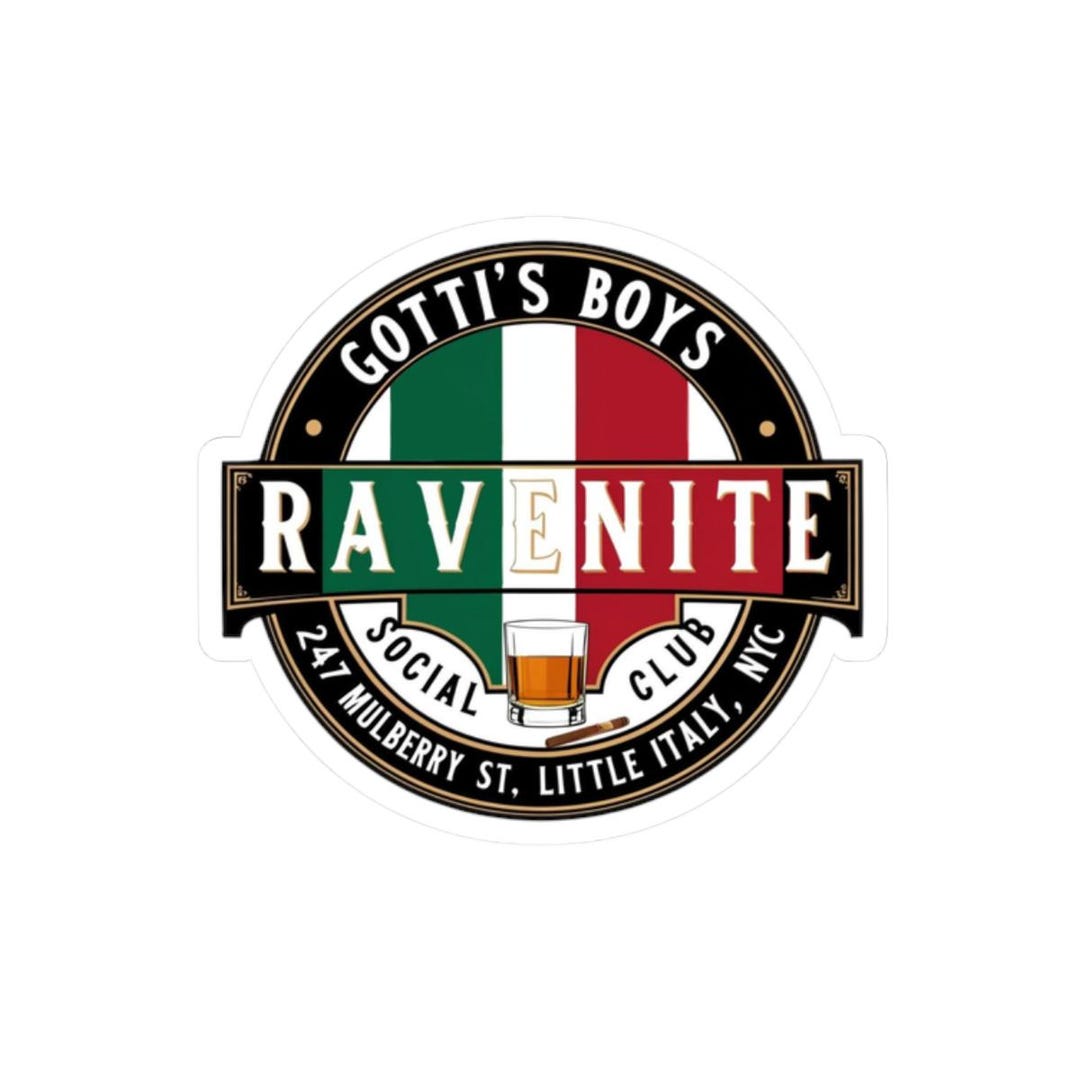 Ravenite Social Club Sticker . Mafia-inspired Decal for Mob Culture ...
