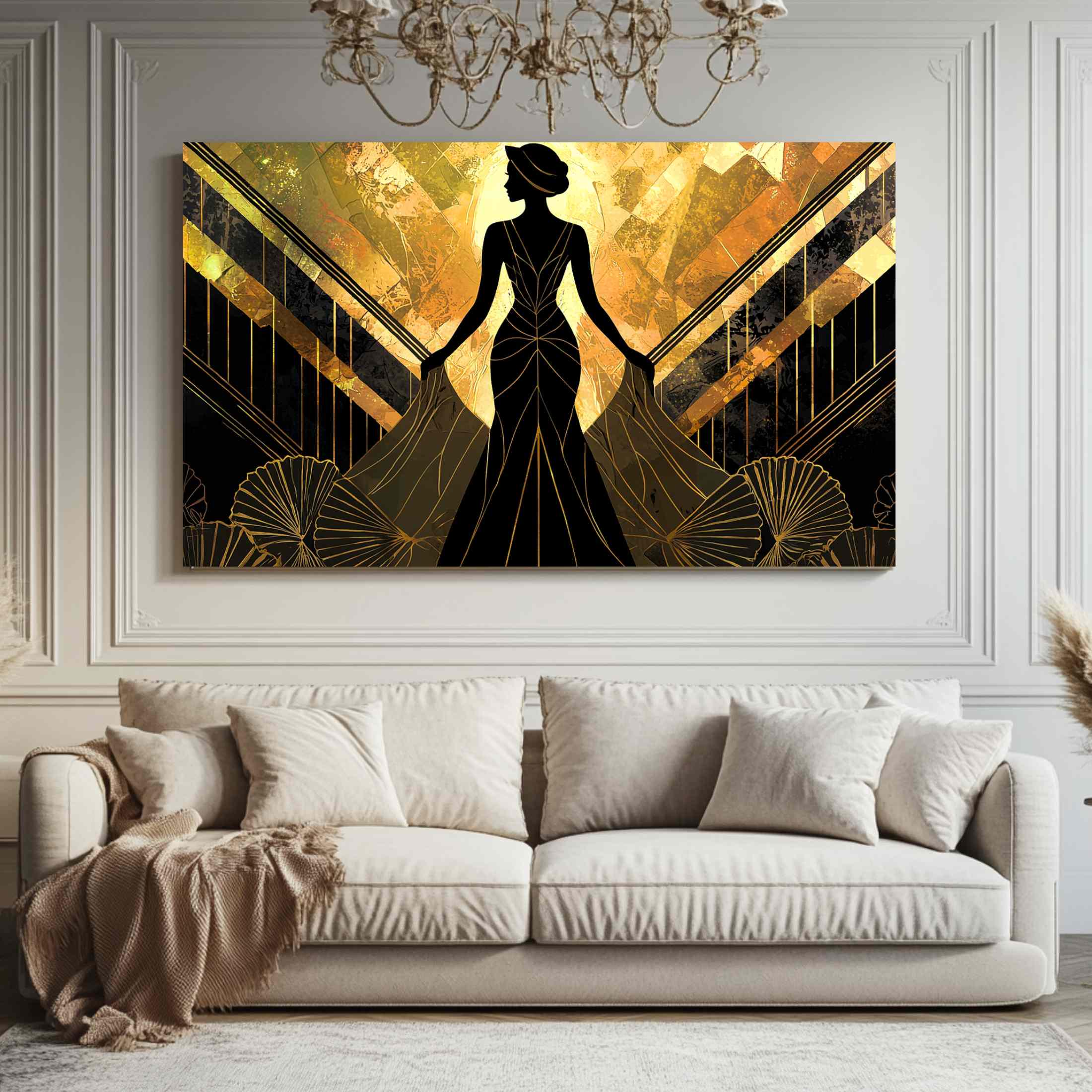 Rt Deco Elegance | 1920s Woman Digital Art | Vintage Glamour Wall Decor ...