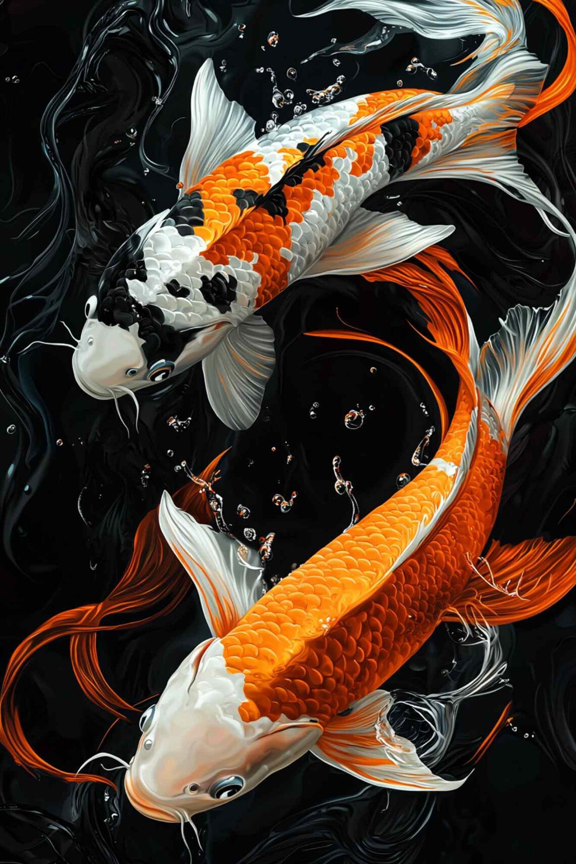Koi Fish Wall Art Bundle | Digital Download | Elegant Japanese Koi ...
