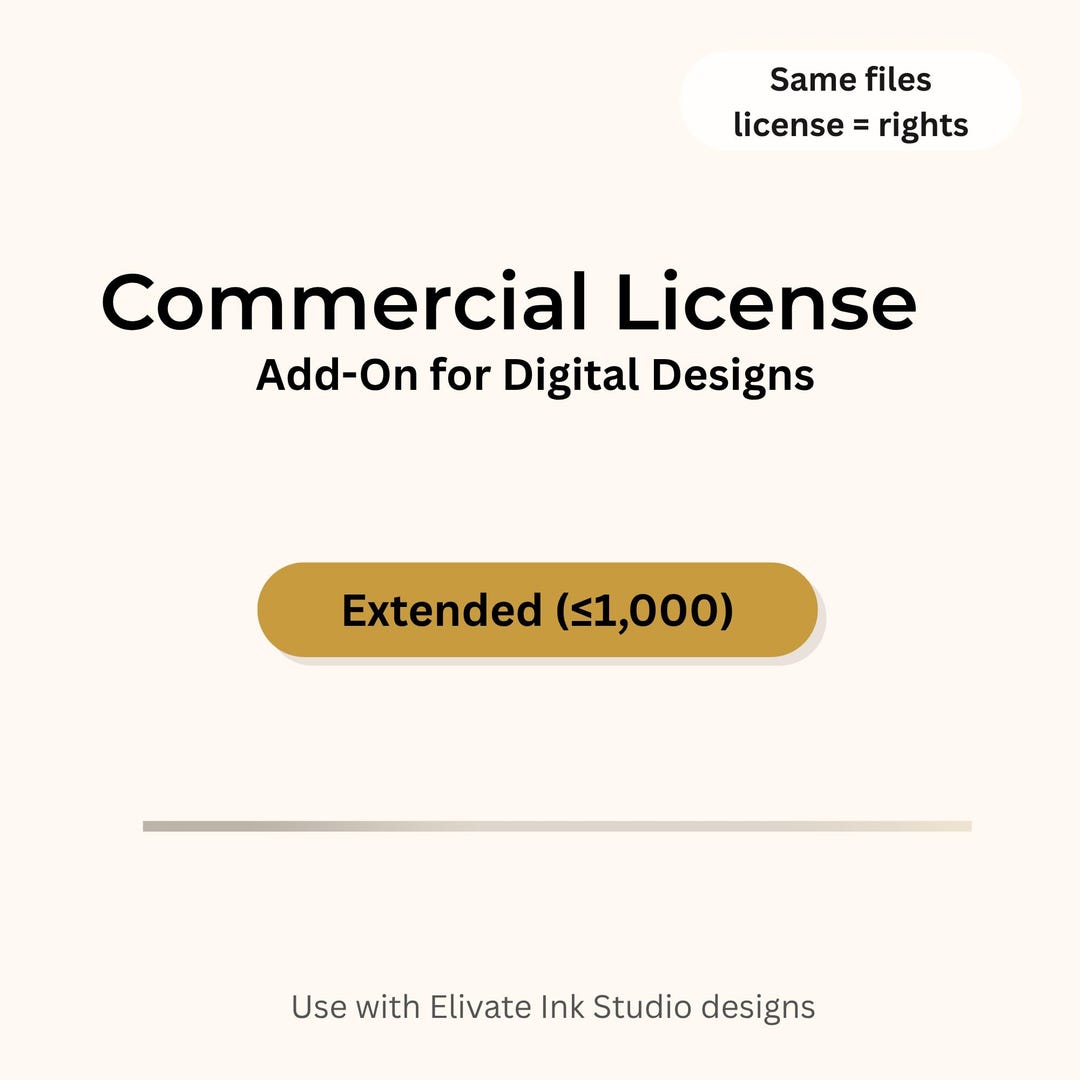 Extended Commercial License (≤1,000 Units) – Add-on for Digital Designs ...
