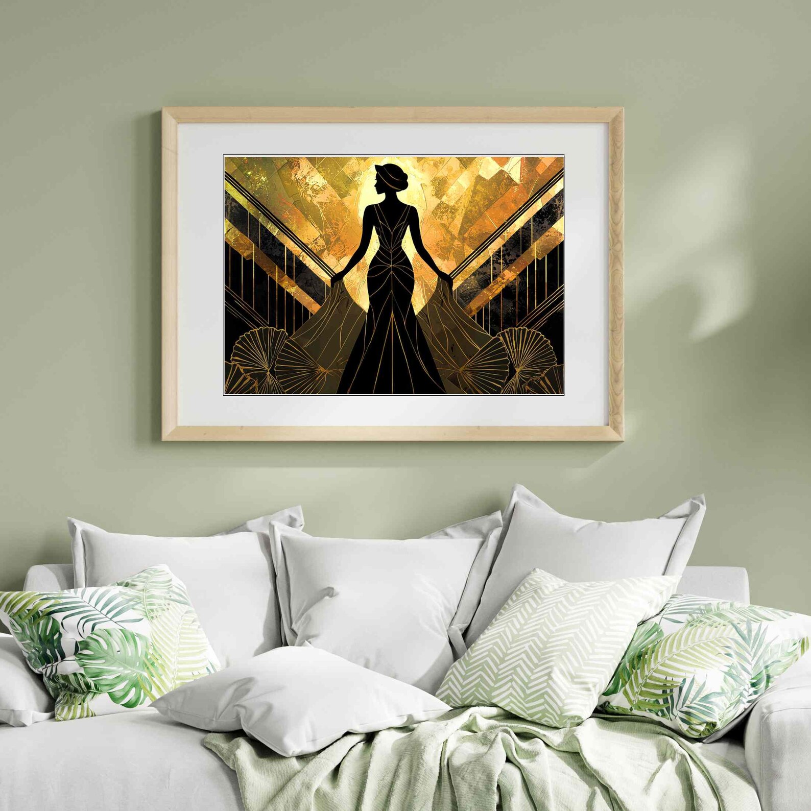 Rt Deco Elegance | 1920s Woman Digital Art | Vintage Glamour Wall Decor ...