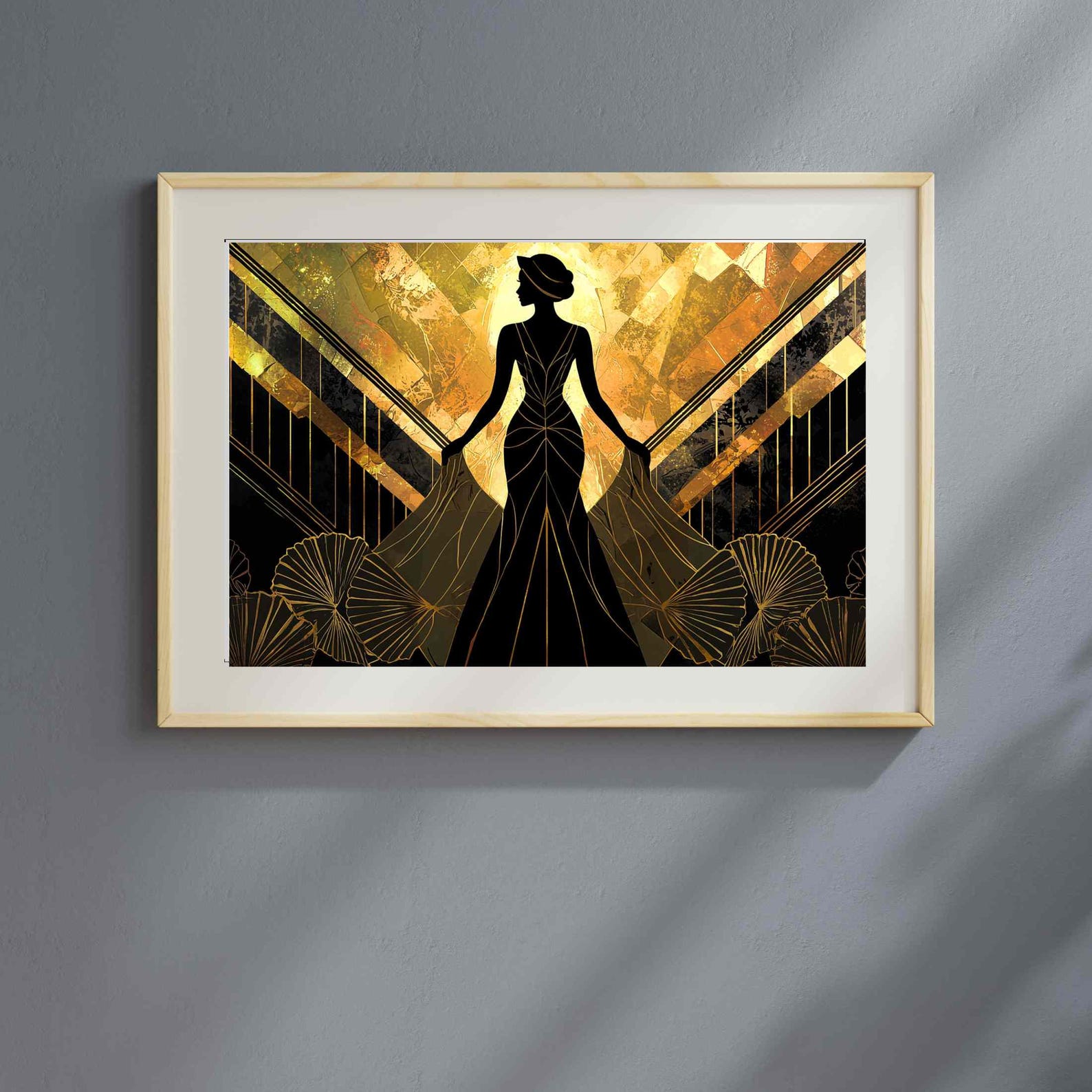 Rt Deco Elegance | 1920s Woman Digital Art | Vintage Glamour Wall Decor ...