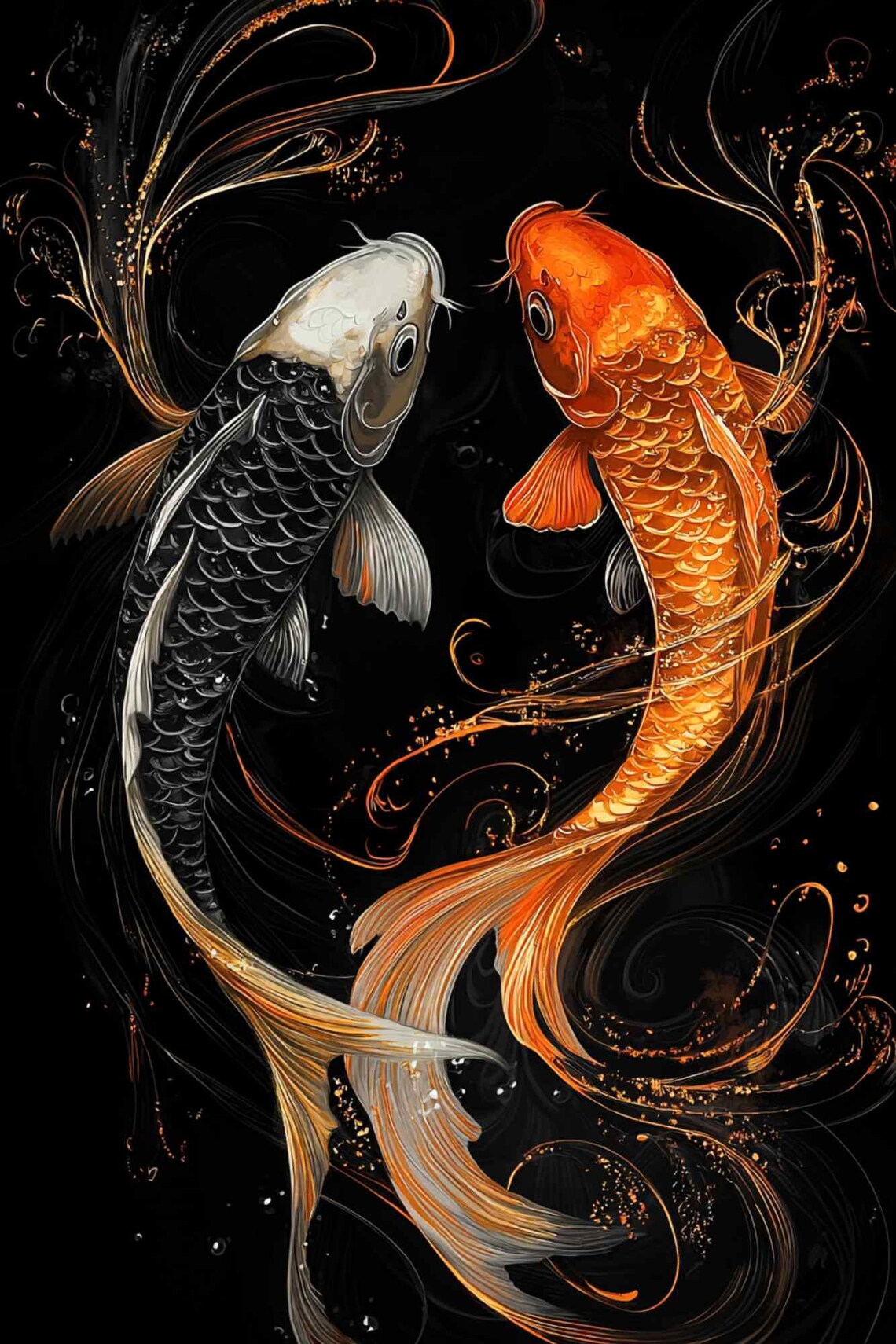 Koi Fish Wall Art Bundle | Digital Download | Elegant Japanese Koi ...