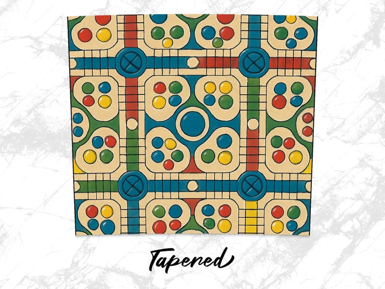 Ludo Board Skinny Tumbler Wrap, Retro Game Digital Download ...
