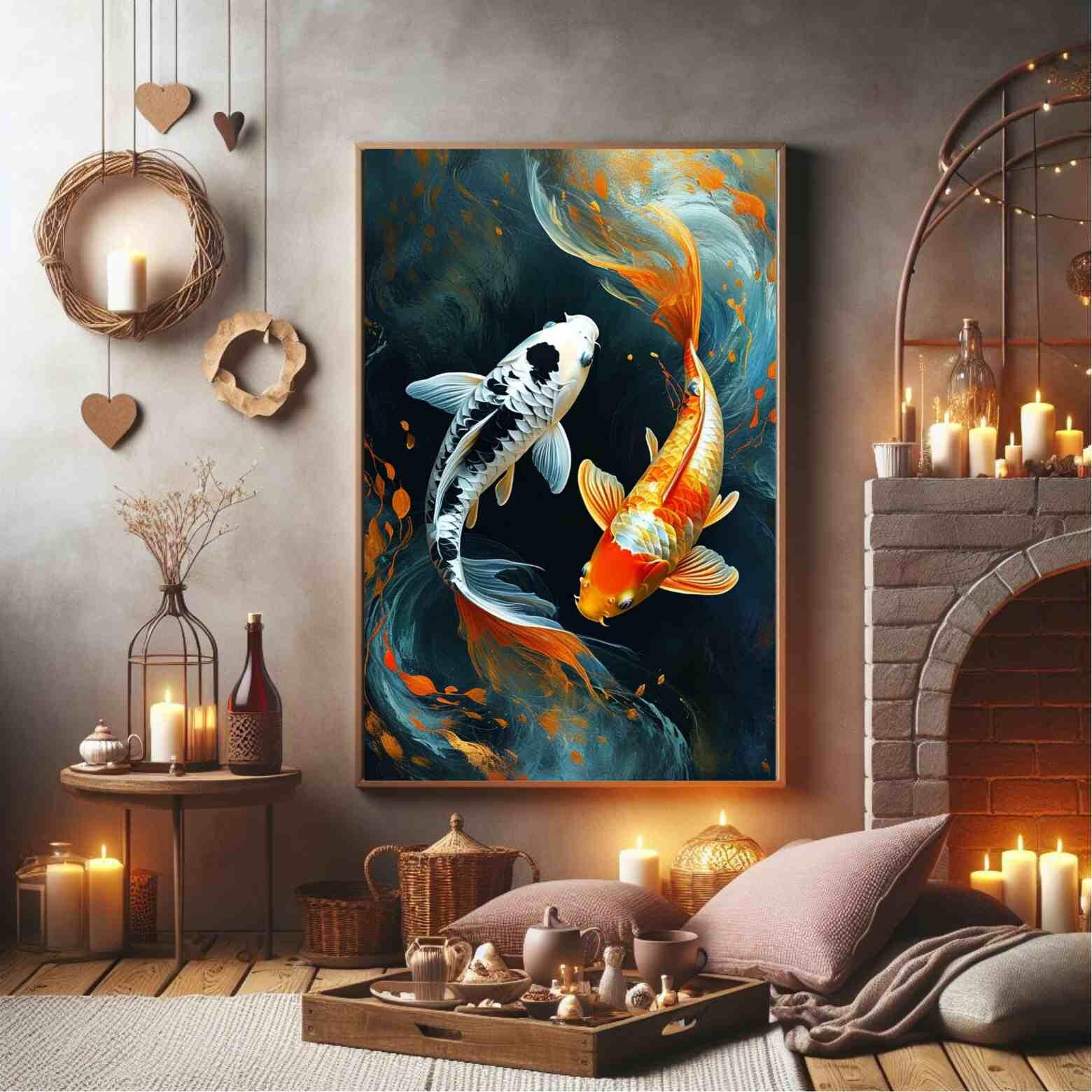 Koi Fish Wall Art Bundle | Digital Download | Elegant Japanese Koi ...