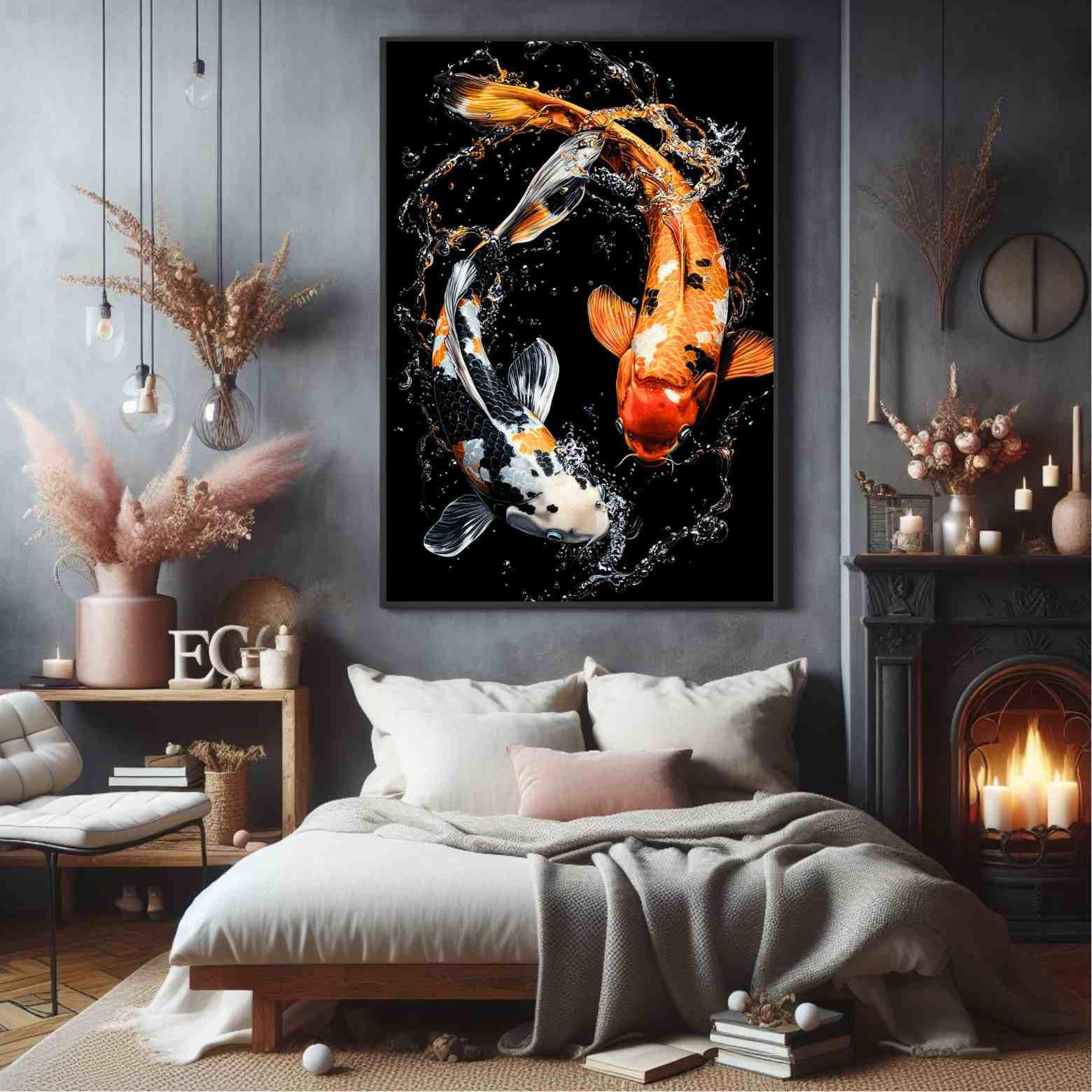 Koi Fish Wall Art Bundle | Digital Download | Elegant Japanese Koi ...