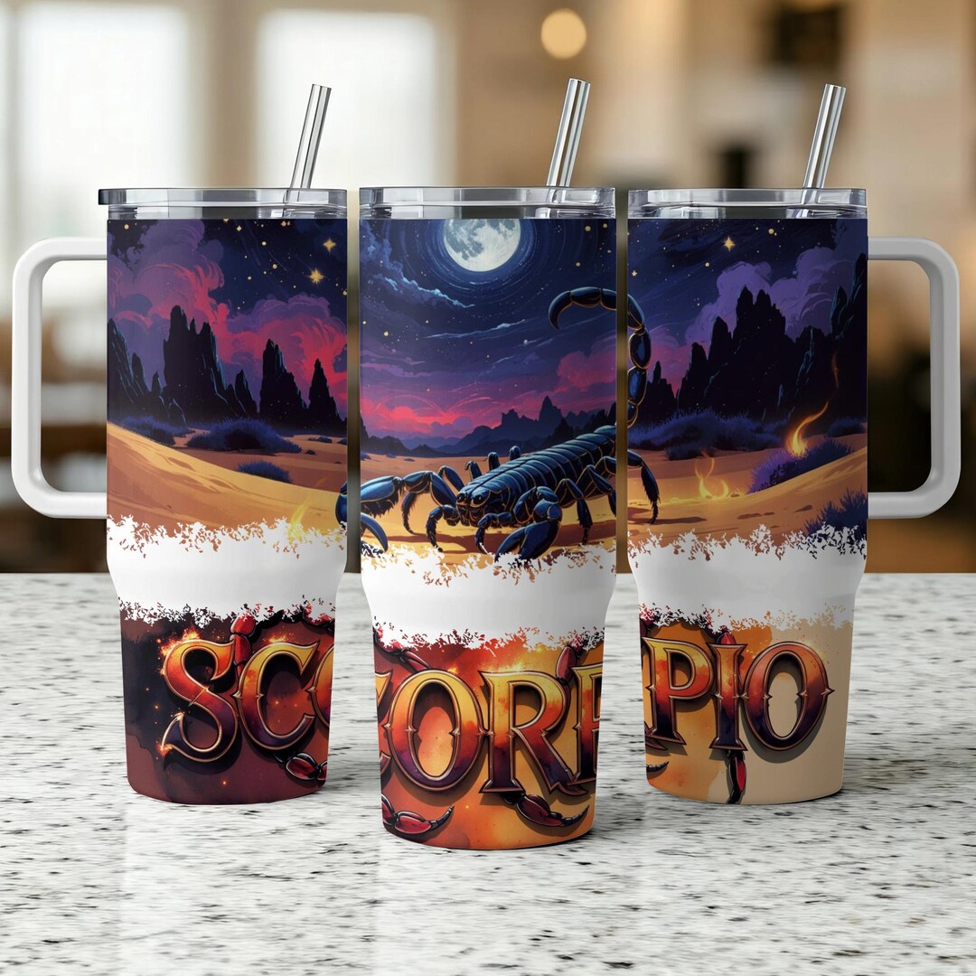Scorpio Zodiac – PNG Wrap – Celestial Astrology – Seamless Sublimation ...
