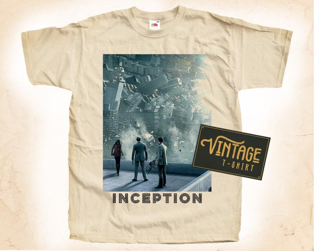 Inception V3 T Shirt Tee Natural Vintage Cotton Movie Poster All Sizes ...