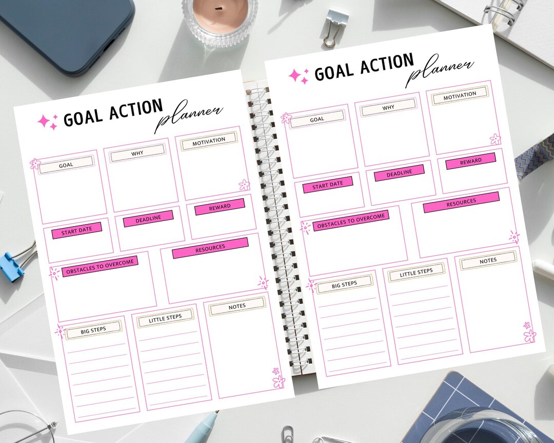 Goals Action Plan Sheet, Goal Planner, Action Plan, to Do List ...