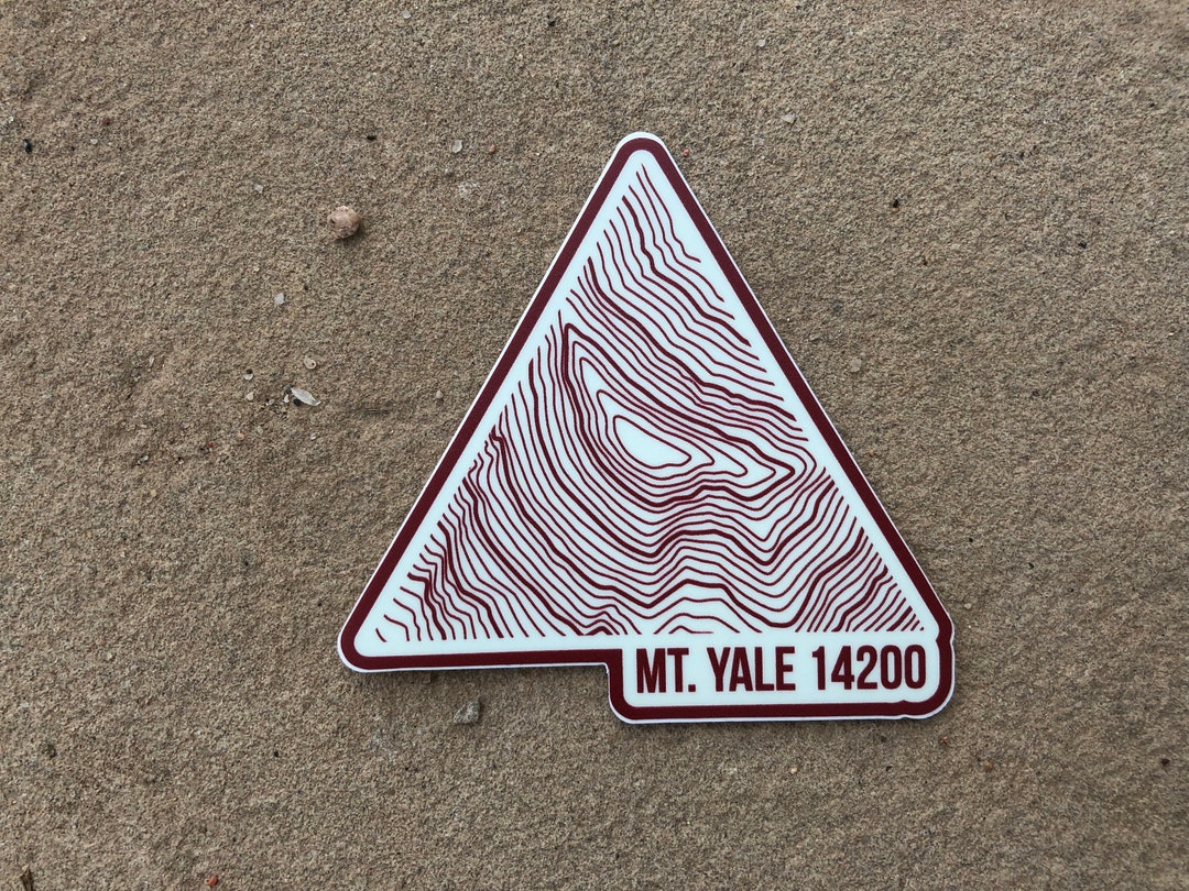 Mt. Yale 14er Topo All Weather Sticker - Etsy