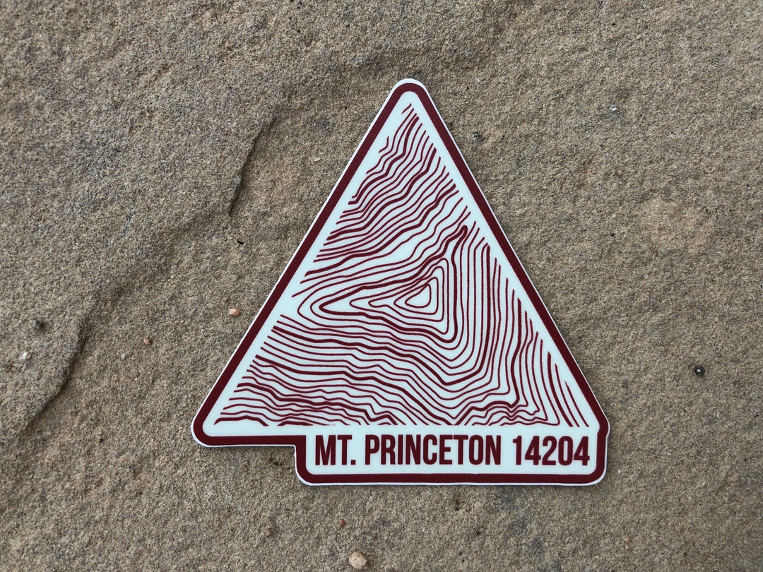 Mt. Princeton 14er Topo All Weather Sticker - Etsy