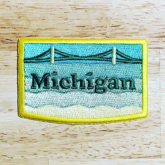 Michigan Embroidered Patch | Etsy