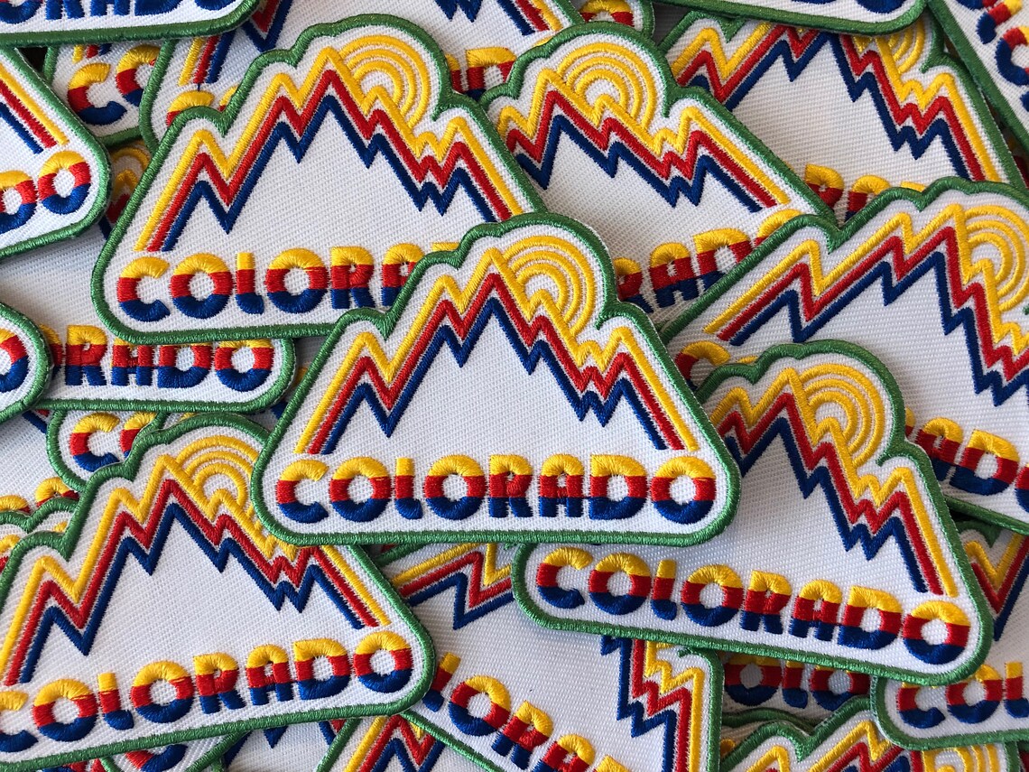 Retro Colorado Mountain Patch - Etsy
