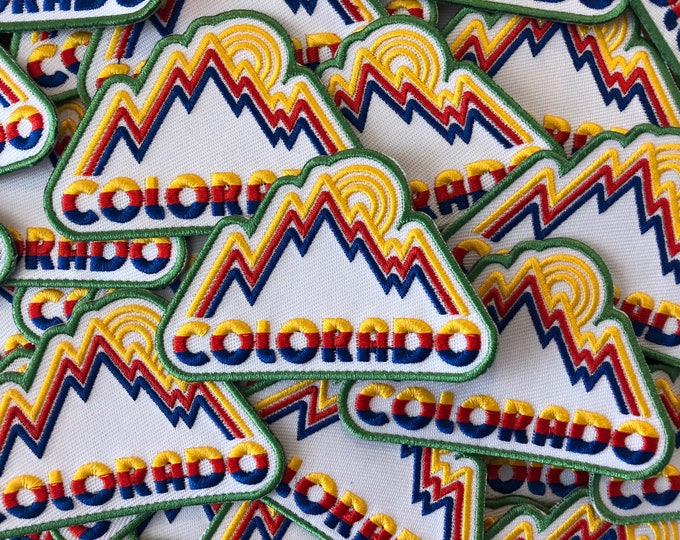 Retro Colorado Mountain Patch - Etsy